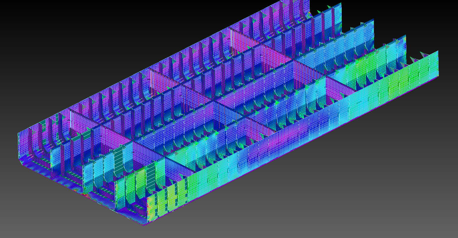 Finite element simulation of the gas carrier ship hull longitudinal ...